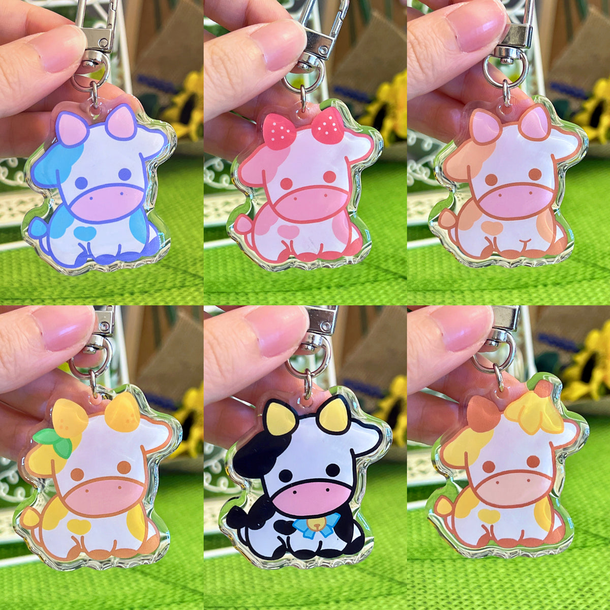 Cute Cow Keychains Series 1 – Berrycutestudio